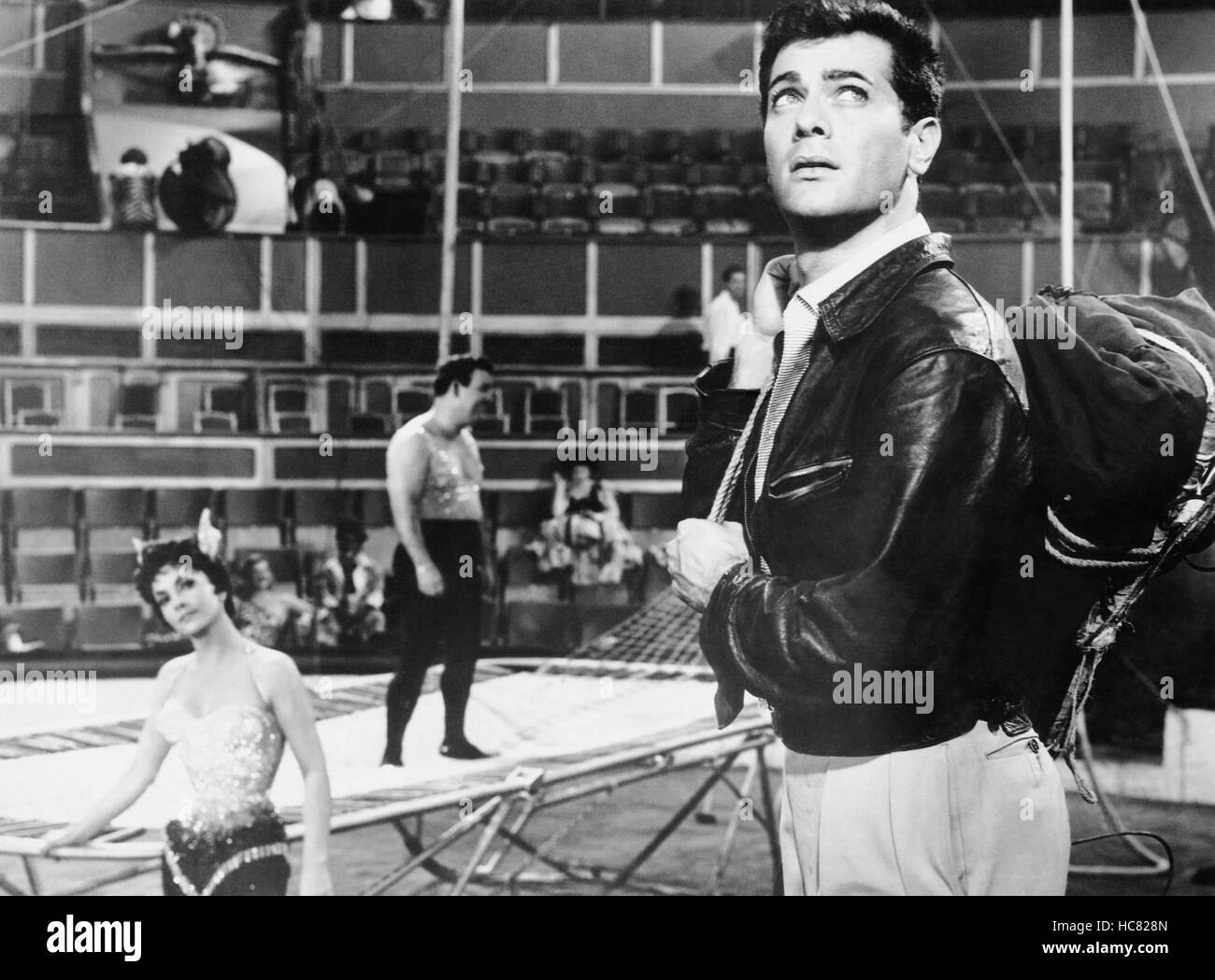 TRAPEZE, Gina Lollobrigida, (lower left), Tony Curtis, (right), 1956 ...