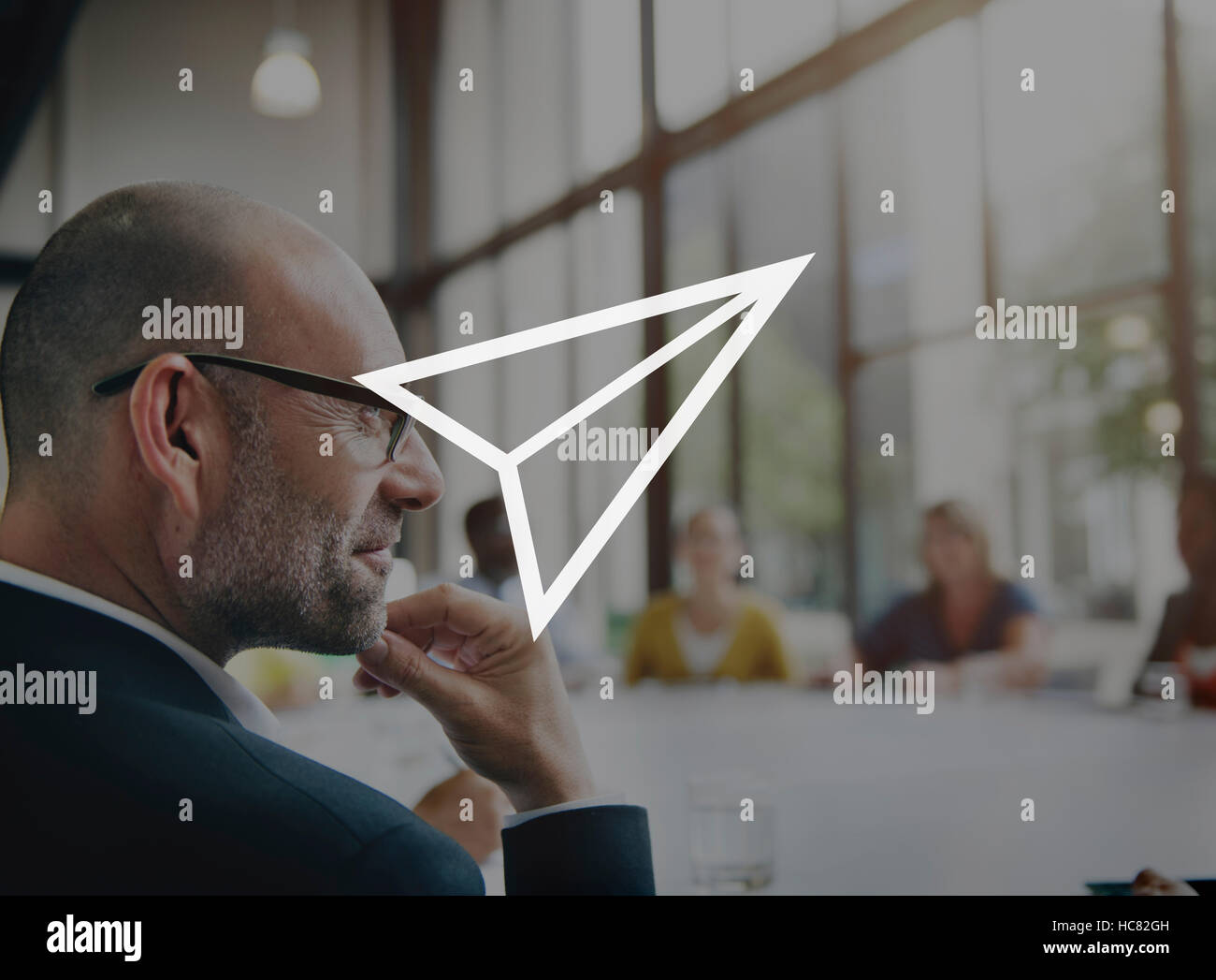 Location Destination Navigation Pointer Concept Stock Photo - Alamy