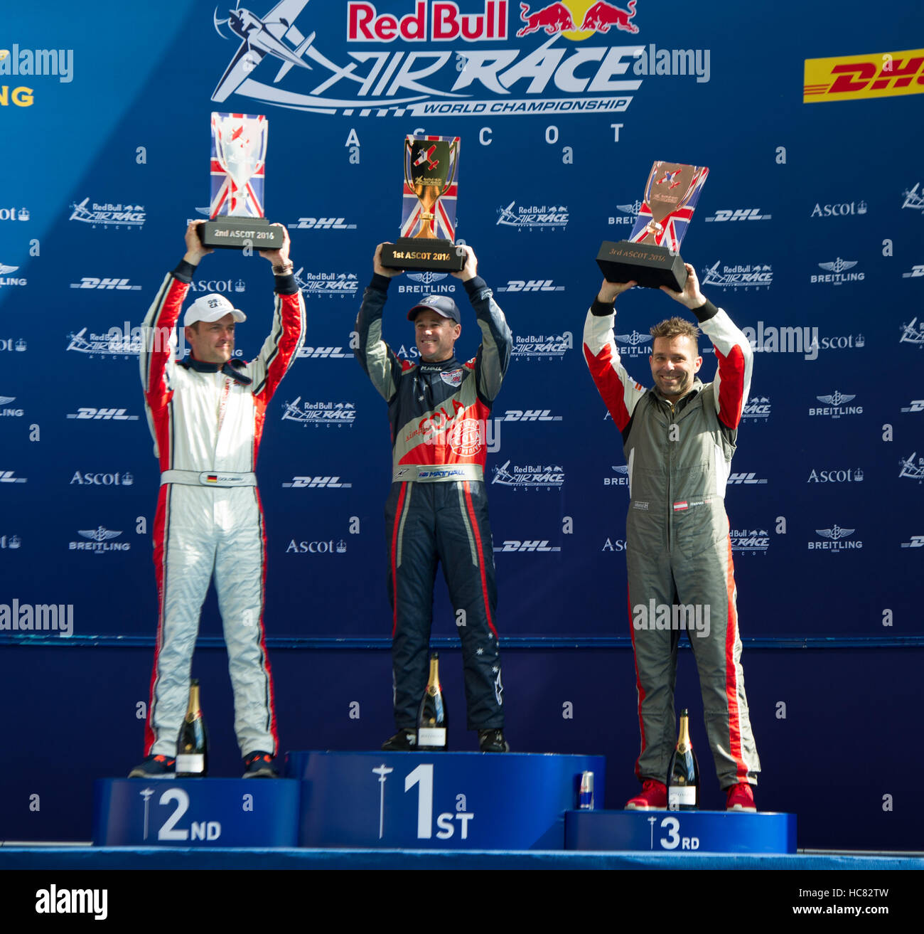 Red Bull Air Race at Ascot Racecourse 2016 Featuring: Matthias Dolderer ...