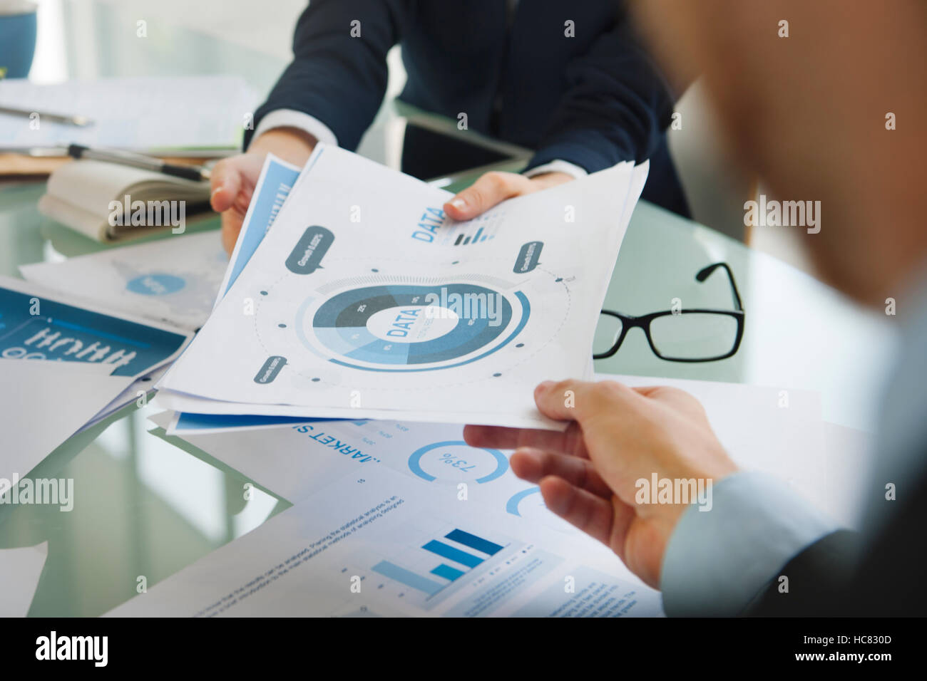 Business People Meeting Data Analysis Planning Concept Stock Photo - Alamy
