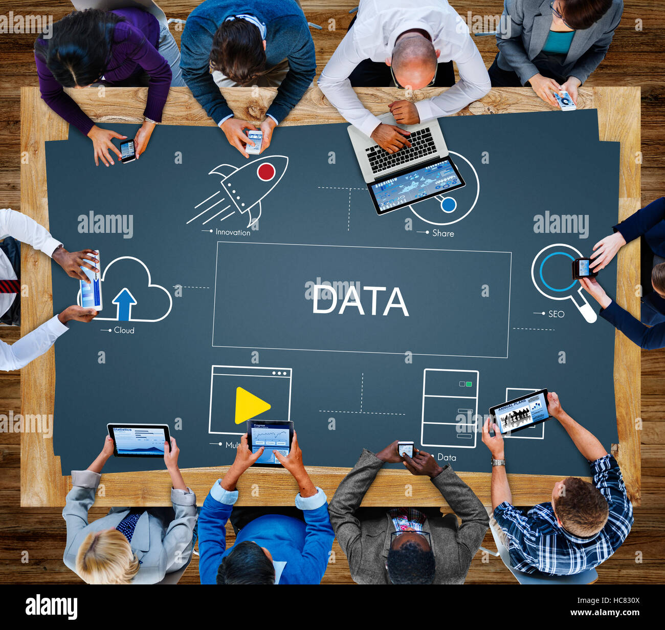 Digital Technology Icons Graphic Concept Stock Photo - Alamy