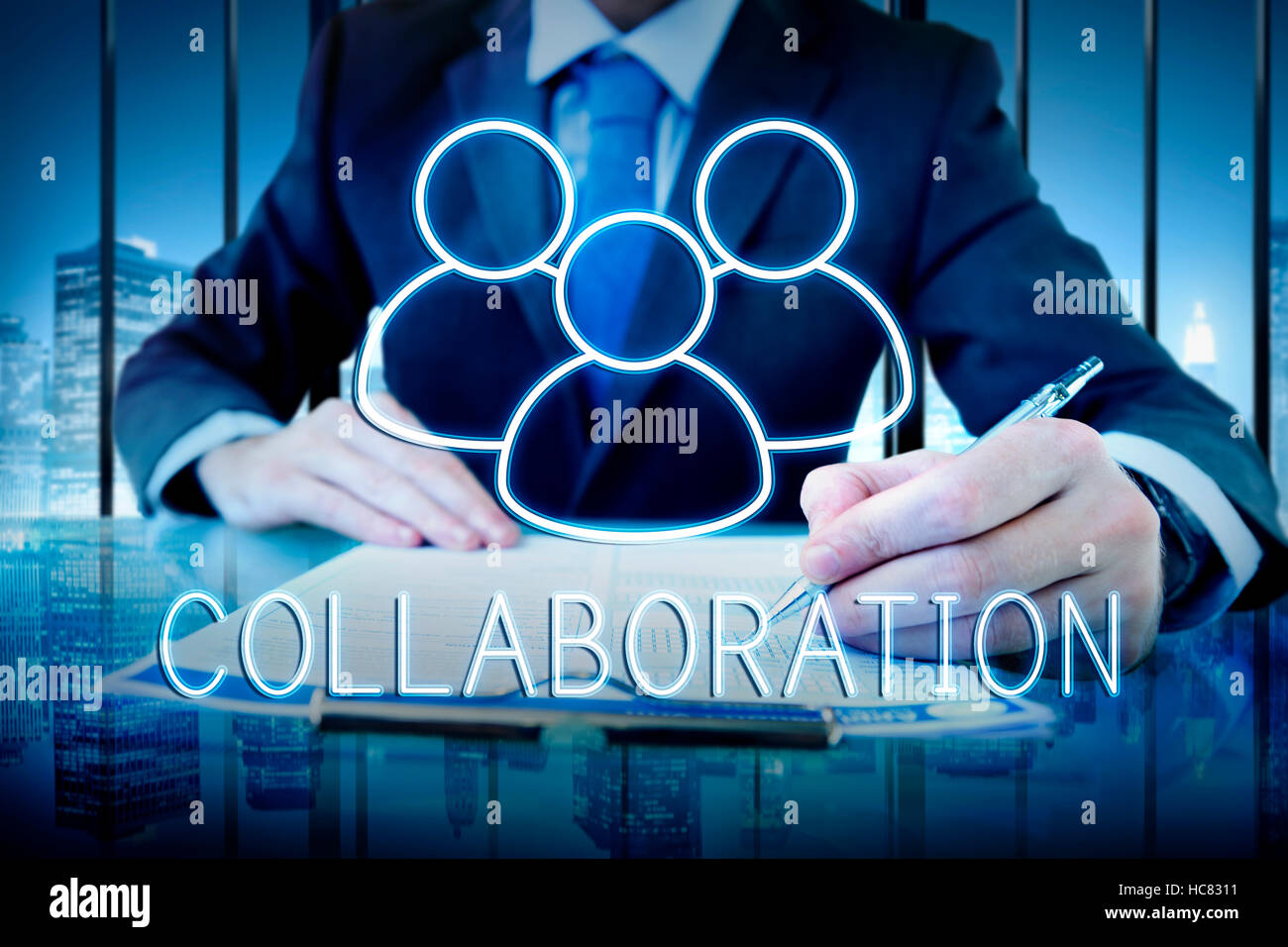 Collaboration Team Leadership Partnership Concept Stock Photo - Alamy