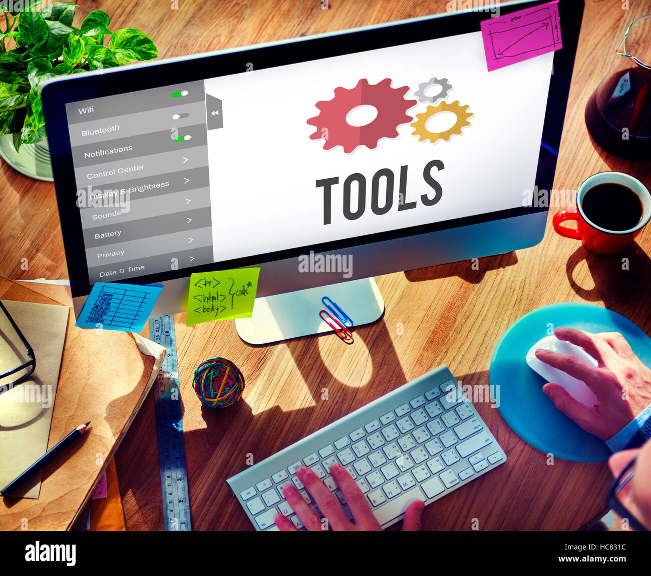 Tools Settings Configuration Setup Concept Stock Photo - Alamy