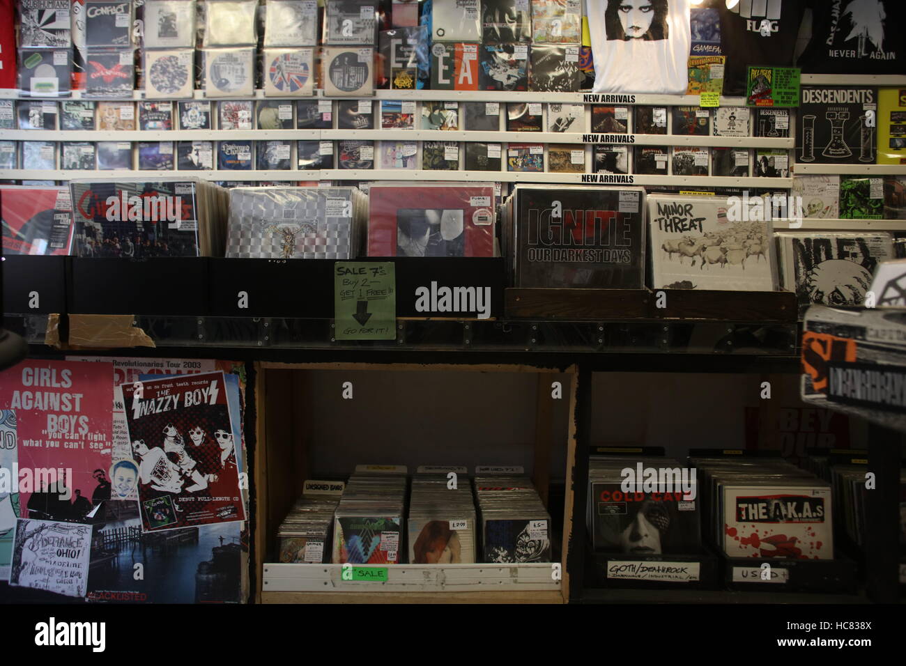 Interior of All Ages Records, London's only independent punk and ...