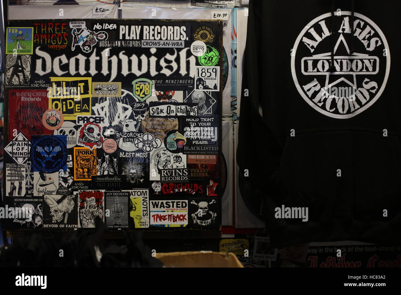 Interior of All Ages Records, London's only independent punk and ...