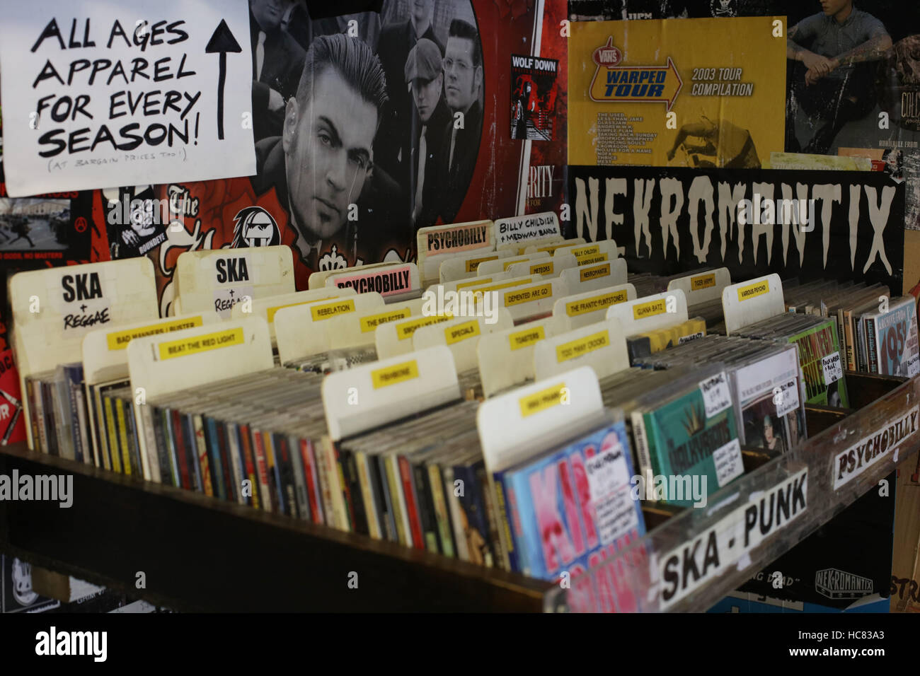 Interior of All Ages Records, London's only independent punk and ...