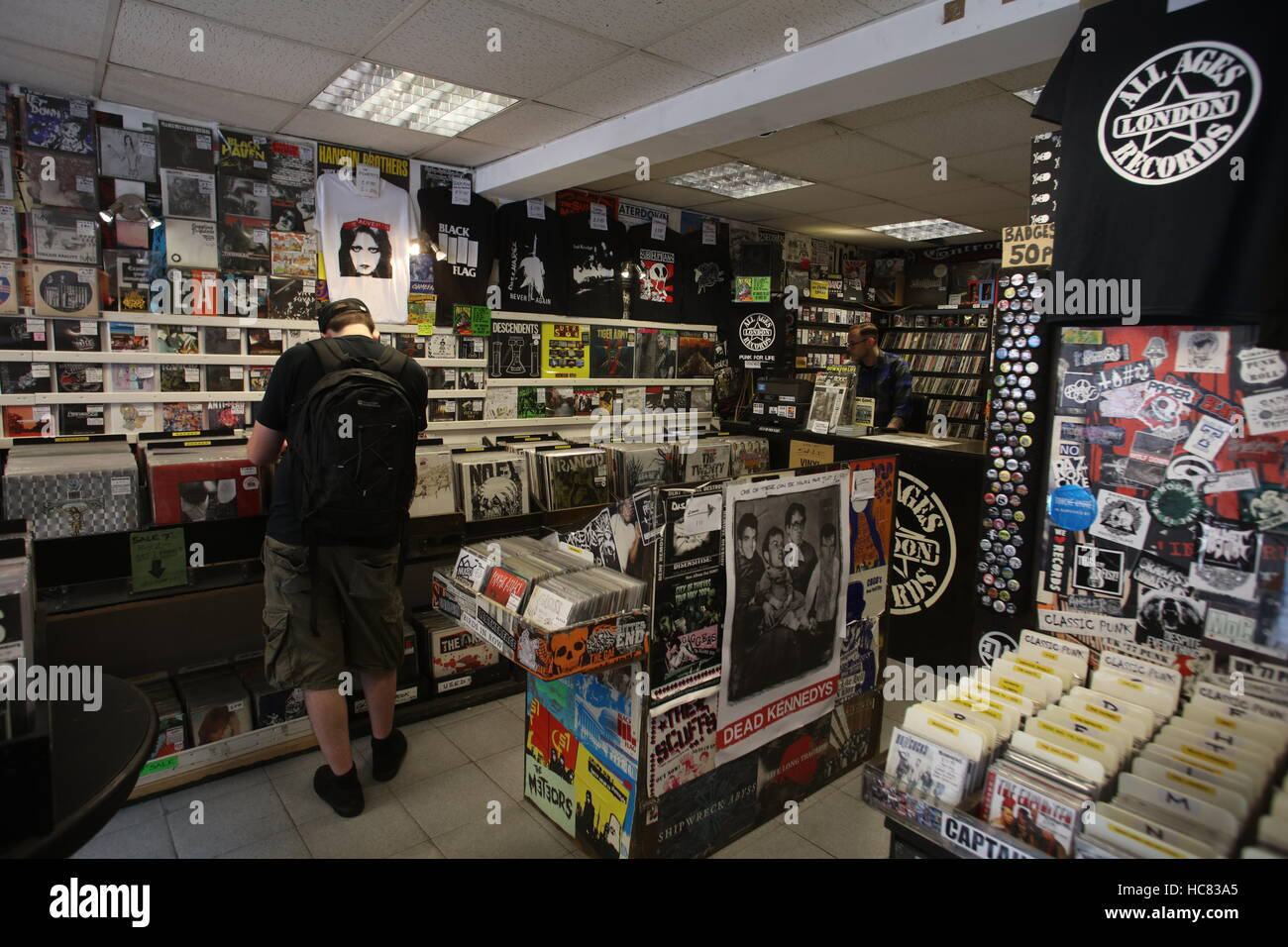 Interior of All Ages Records, London's only independent punk and ...