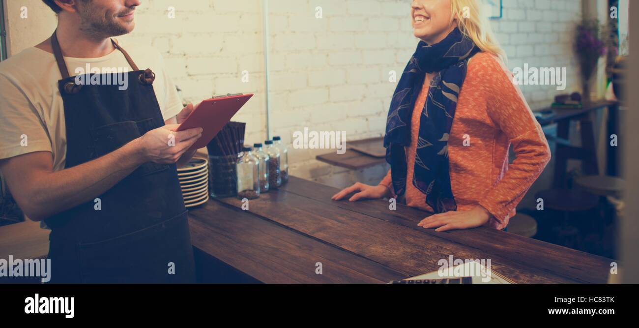 Barista Cafe Restaurant Cafeteria Customer Serve Concept Stock Photo ...