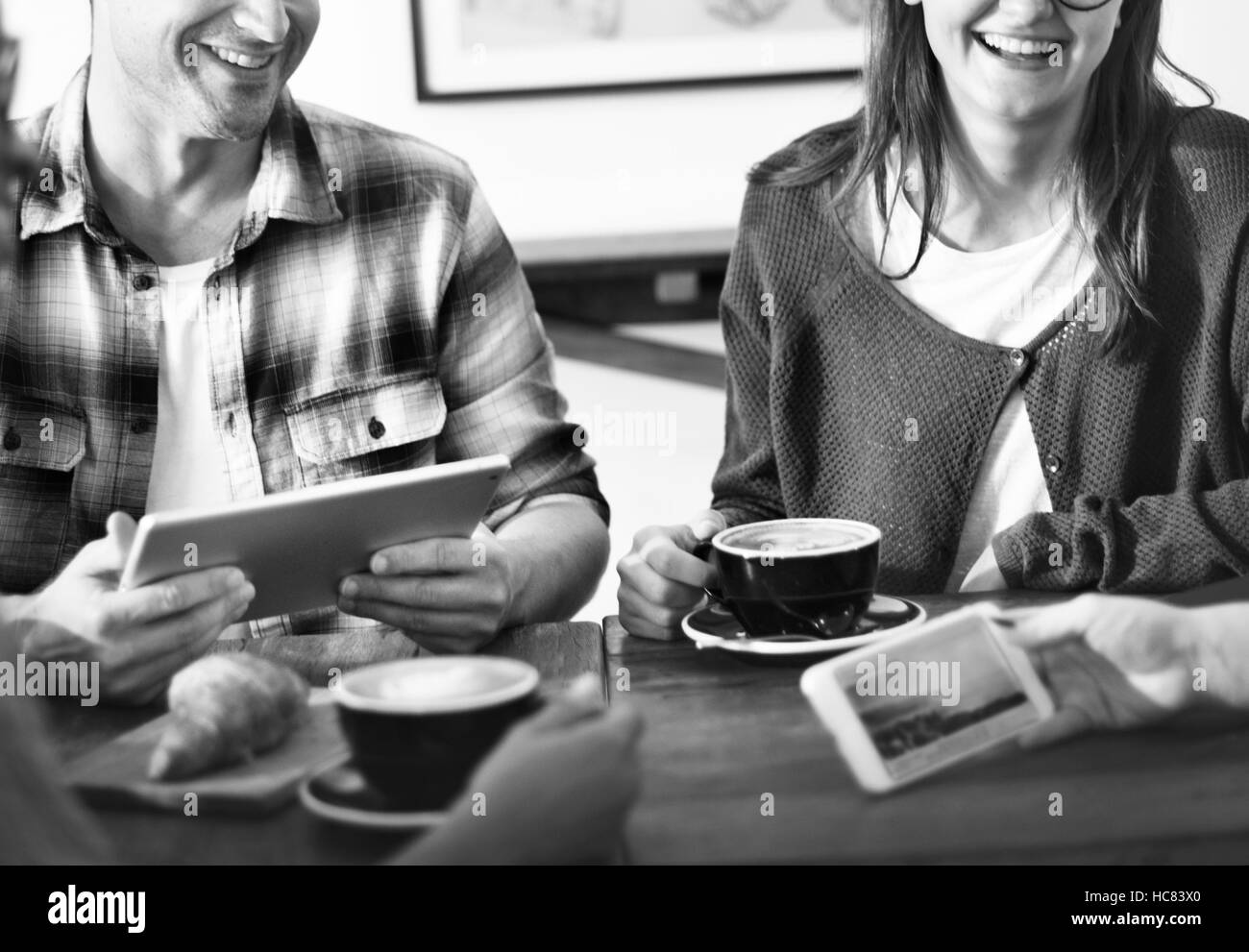 Relaxing technology Black and White Stock Photos & Images - Alamy