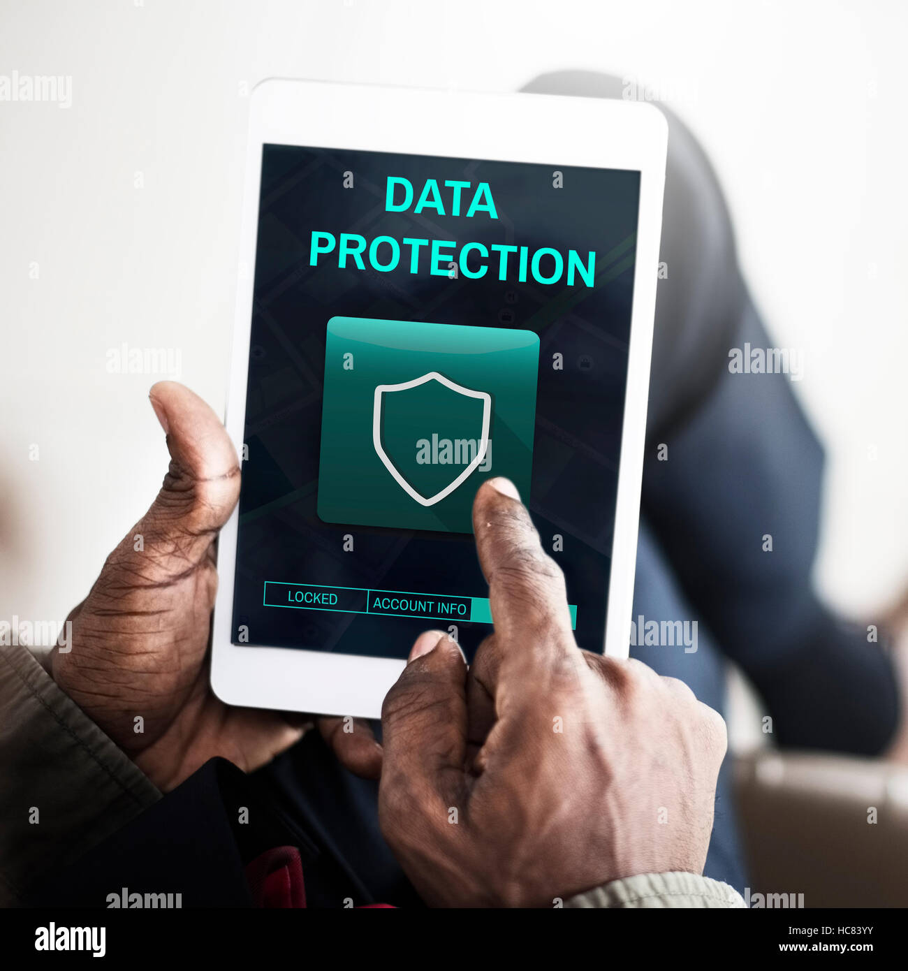 Data Protection Shield Secured Permission Graphic Concept Stock Photo ...