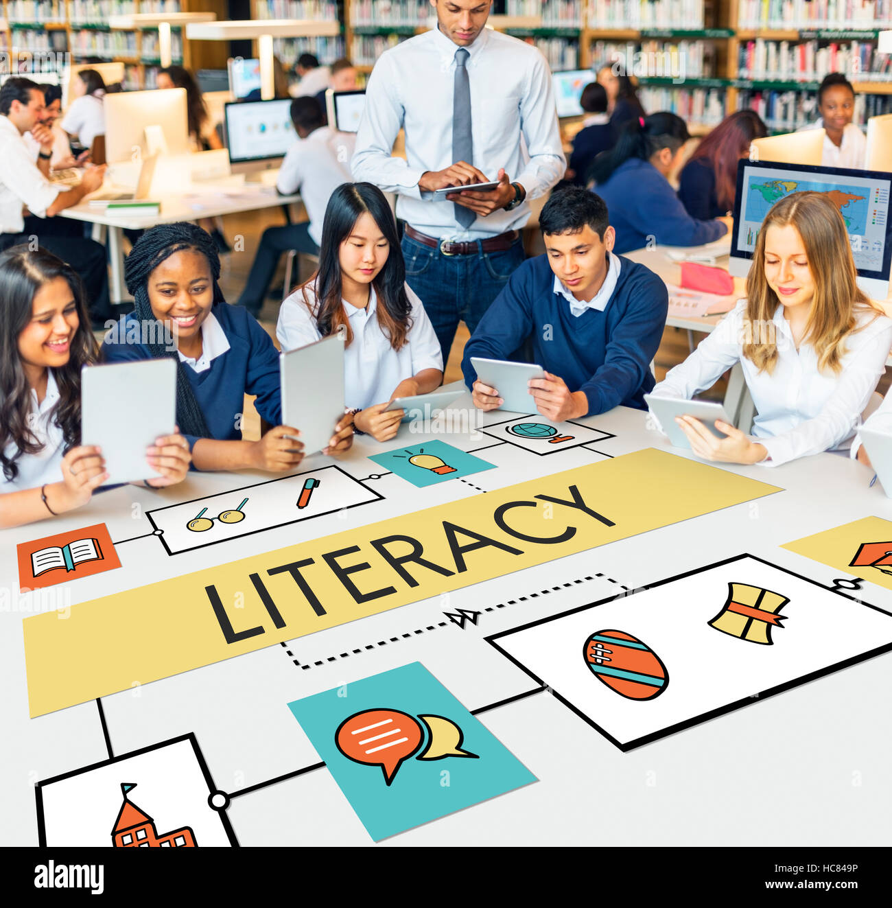 School Teaching Study Literacy Education Concept Stock Photo - Alamy
