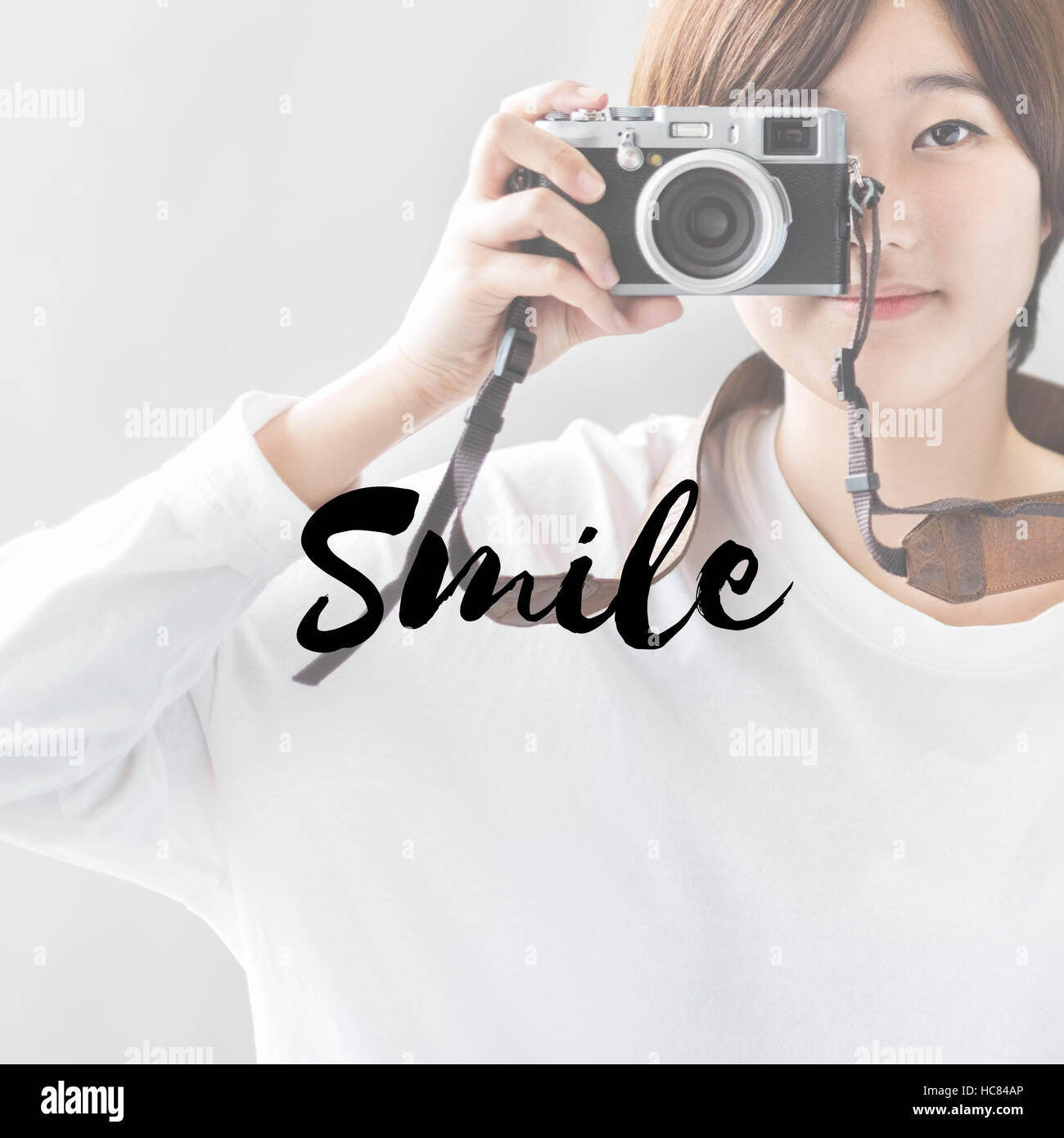 Be happy Smile Slow Life Enjoy Concept Stock Photo - Alamy