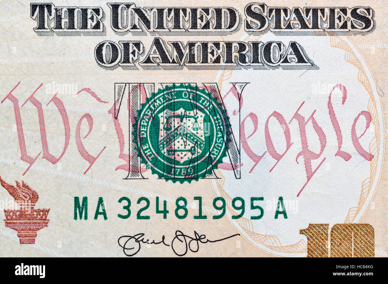 American dollar bill detail hi-res stock photography and images - Alamy