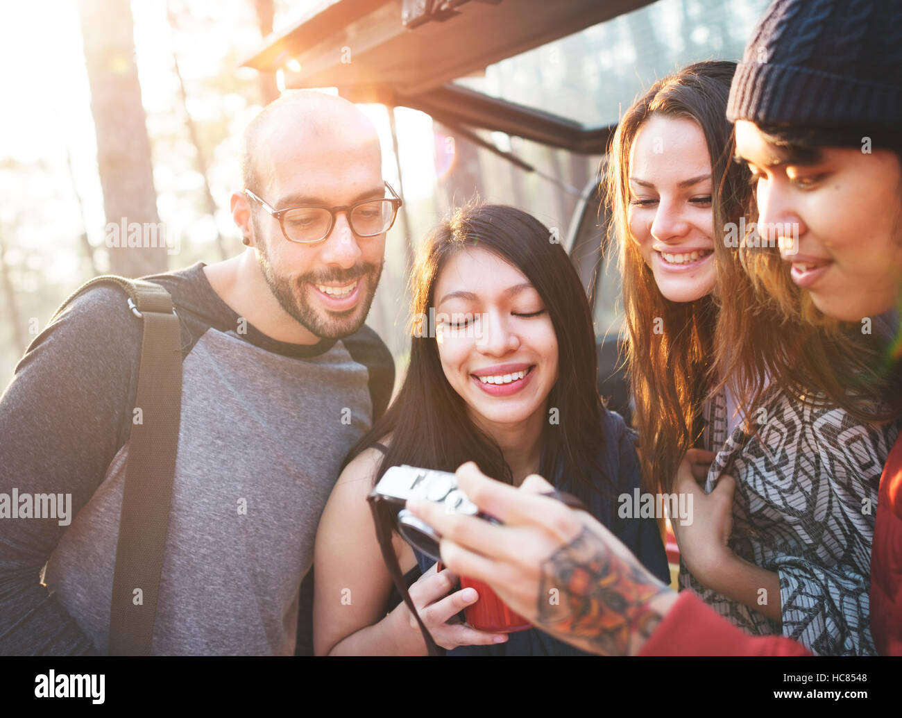 People Friendship Hangout Traveling Destination Trekking Camera Concept ...