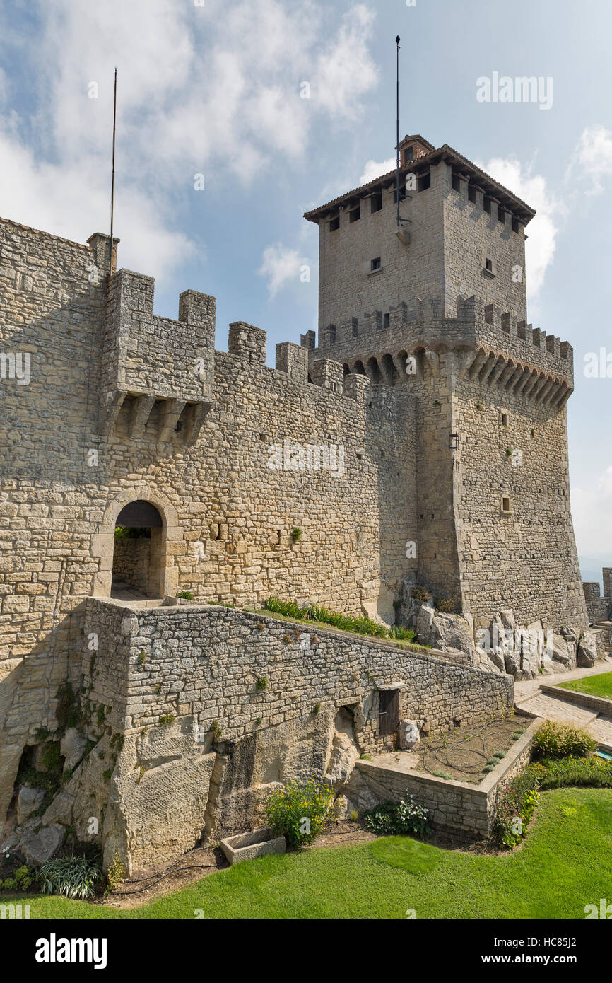 Guaita tower, oldest and most famous tower in San Marino castle Stock ...