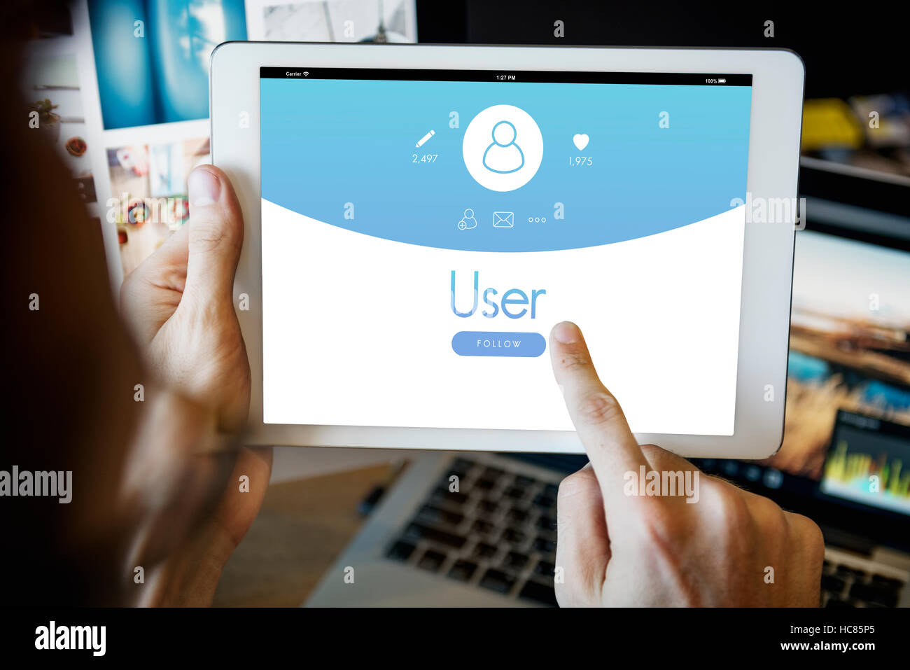 User Account Profile Registration Concept Stock Photo - Alamy