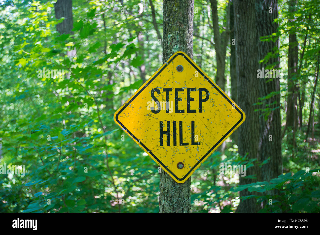 Steep grade road sign hi-res stock photography and images - Alamy