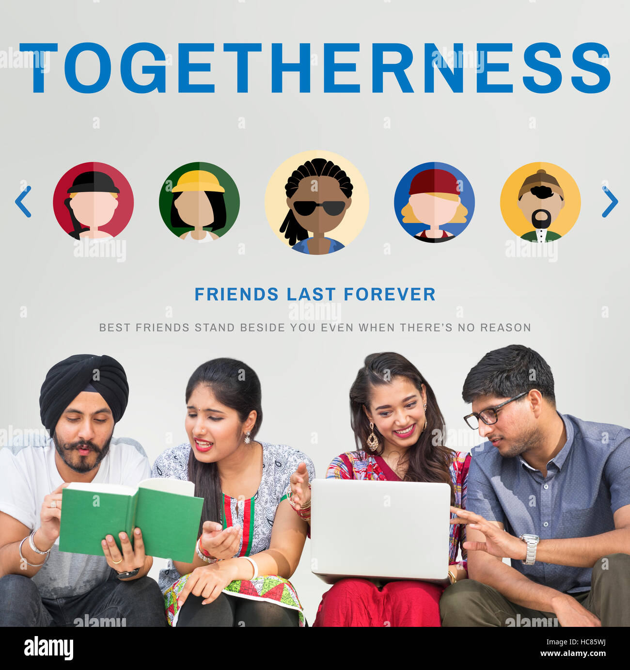 Friendship Togetherness Relationship Diversity People Concept Stock ...