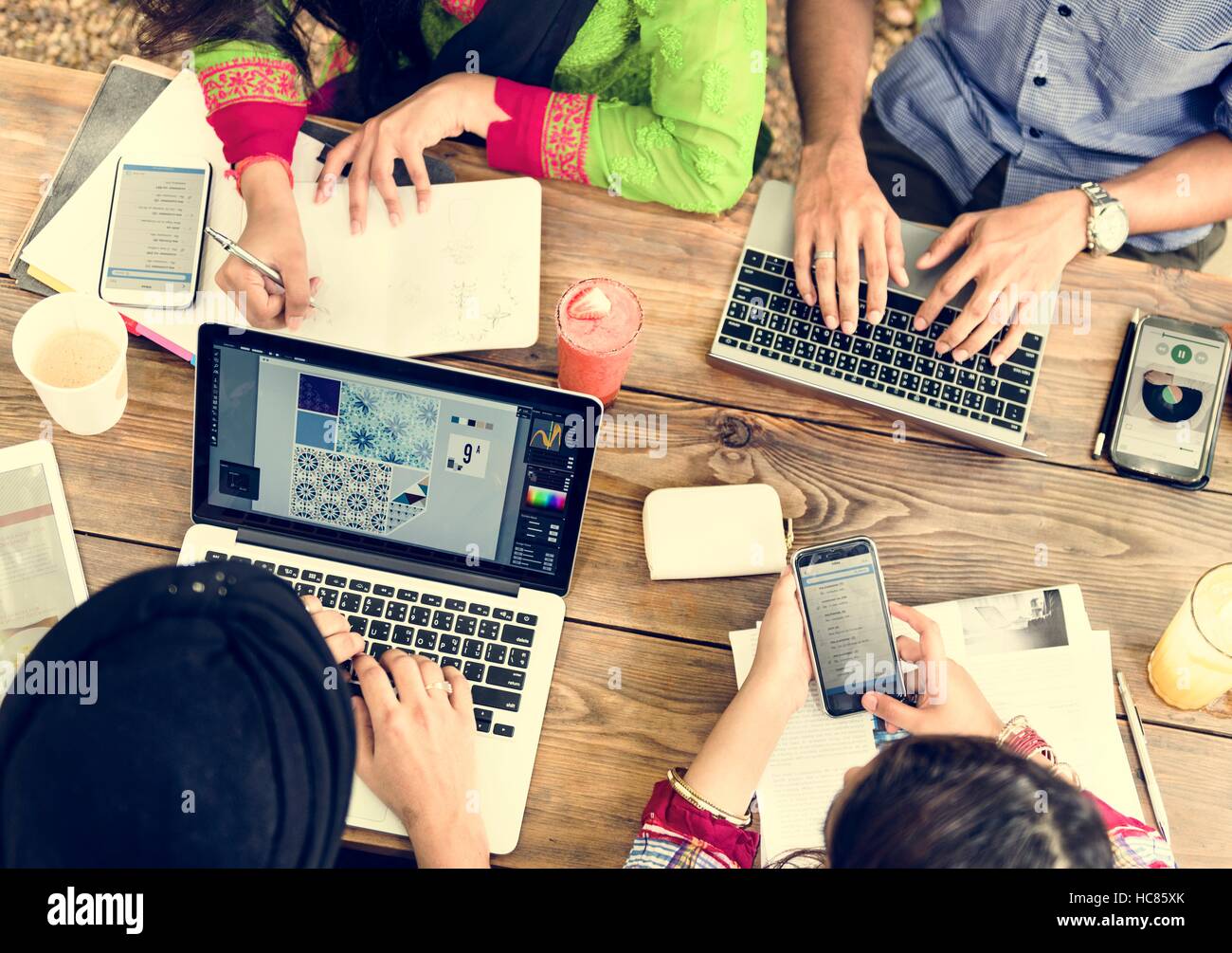 Indian Community Togetherness Technology Concept Stock Photo - Alamy