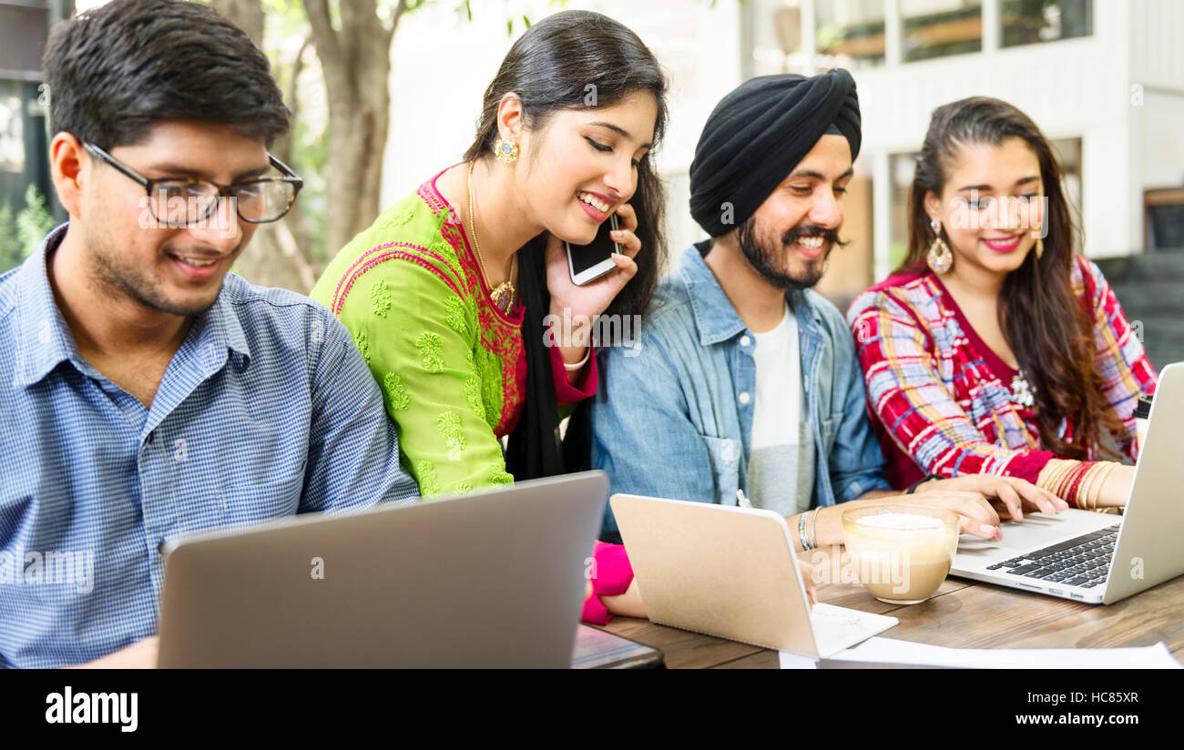 Indian Community Togetherness Technology Concept Stock Photo - Alamy