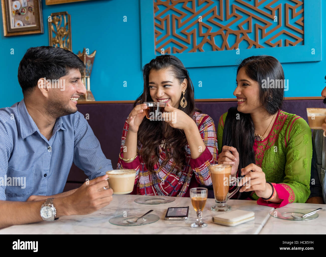 Indian Ethnicity Drinking Cafe Break Coffee Tea Concept Stock Photo - Alamy