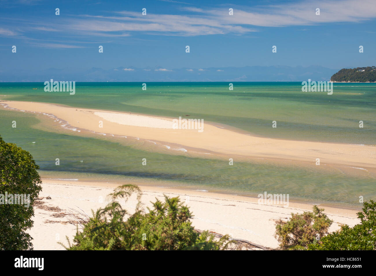 Summer sea beach / Spit landscape Stock Photo - Alamy