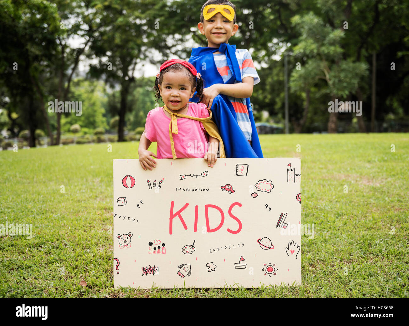 Kids Enjoyment Happiness Fun Graphic Concept Stock Photo - Alamy