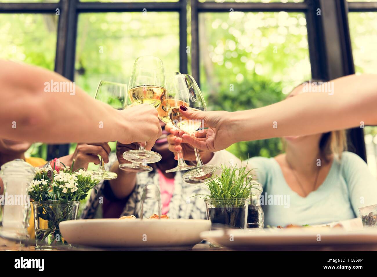 Women Communication Dinner Together Concept Stock Photo - Alamy