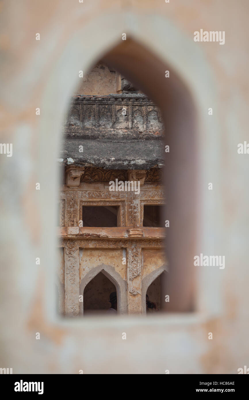 Arched unglazed window, Hampi, Karnataka India Stock Photo - Alamy