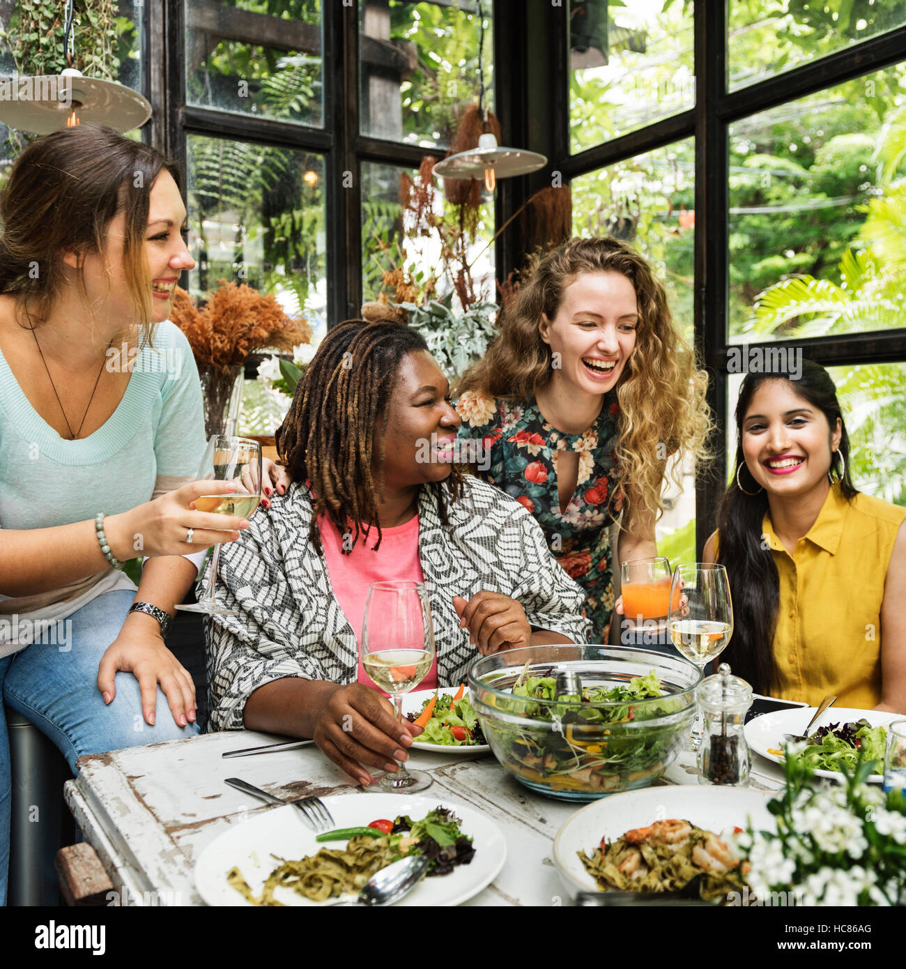 Women Communication Dinner Together Concept Stock Photo - Alamy