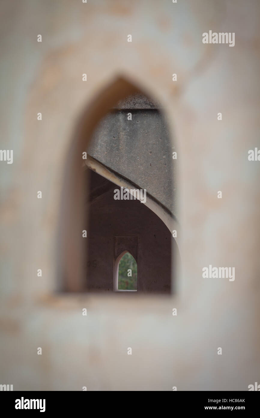 Arched unglazed window, Hampi, Karnataka India Stock Photo - Alamy