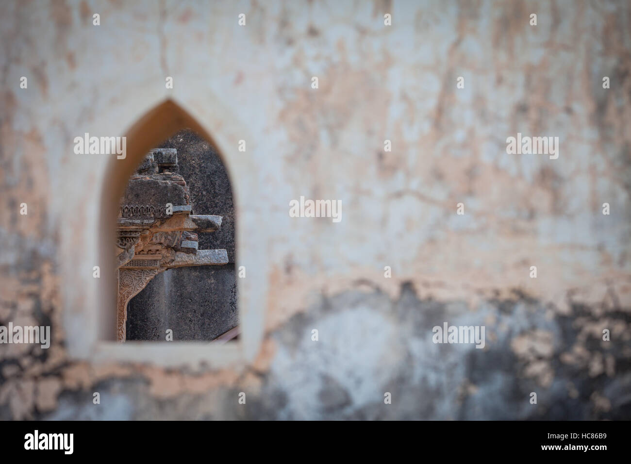 Arched unglazed window, Hampi, Karnataka India Stock Photo - Alamy