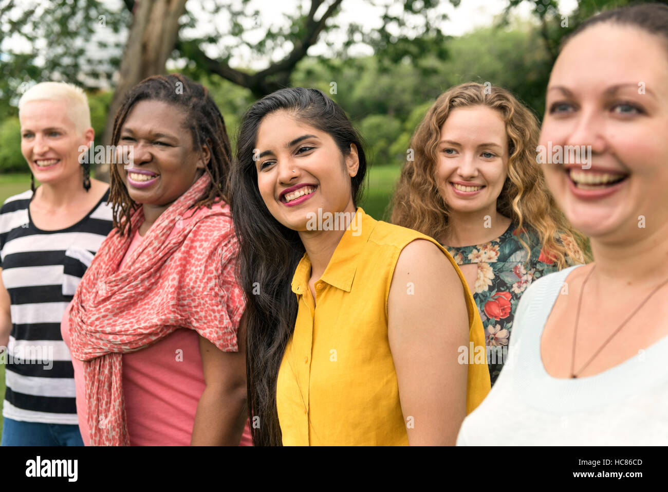 Group of Women Socialize Teamwork Happiness Concept Stock Photo - Alamy