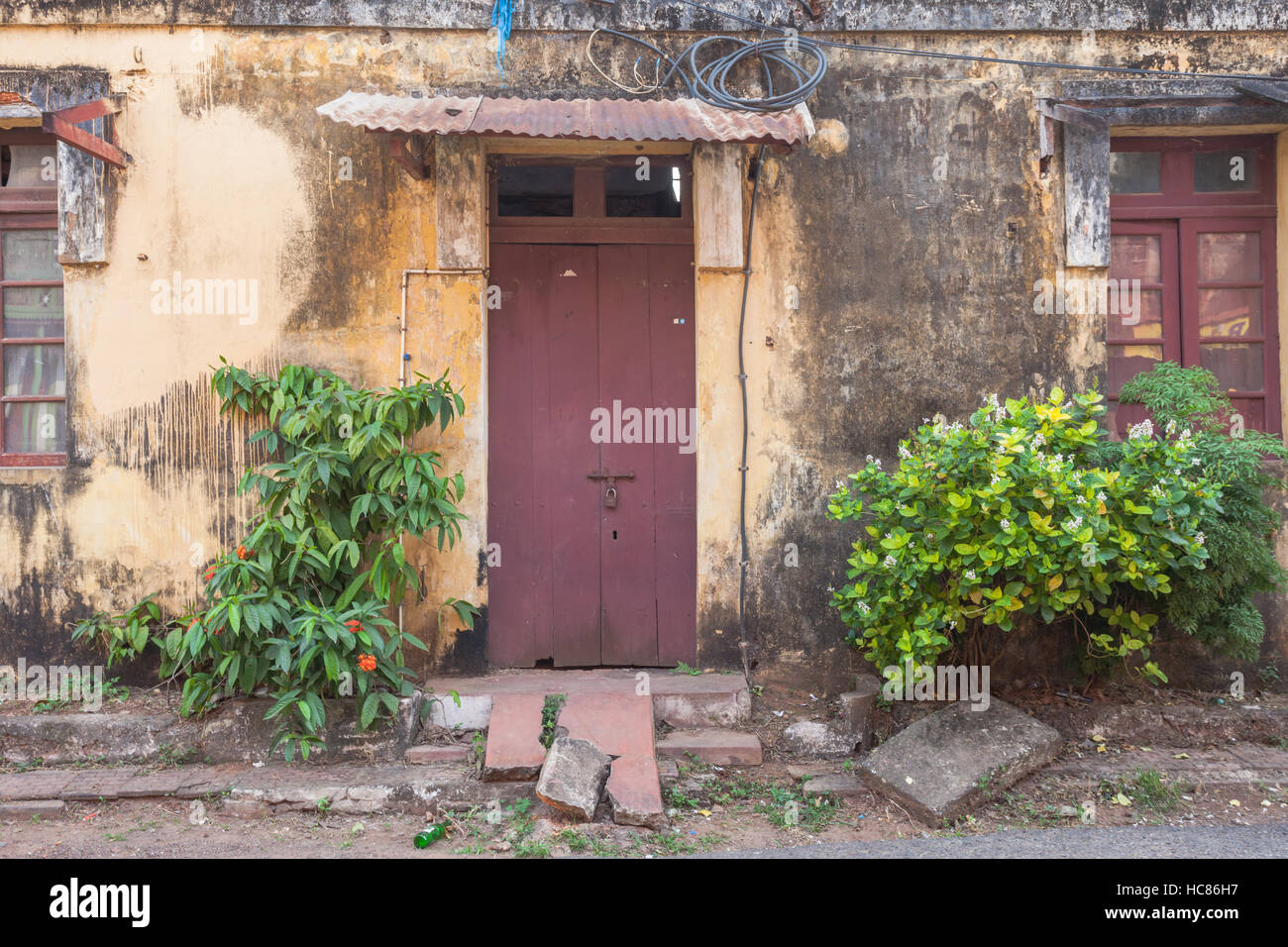 Doorway in a rundown street, Panjim, Goa, India Stock Photo - Alamy