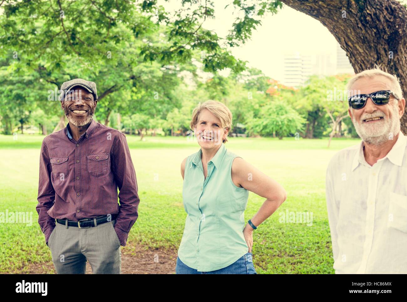 Group of Senior Retirement Friends Happiness Concept Stock Photo - Alamy