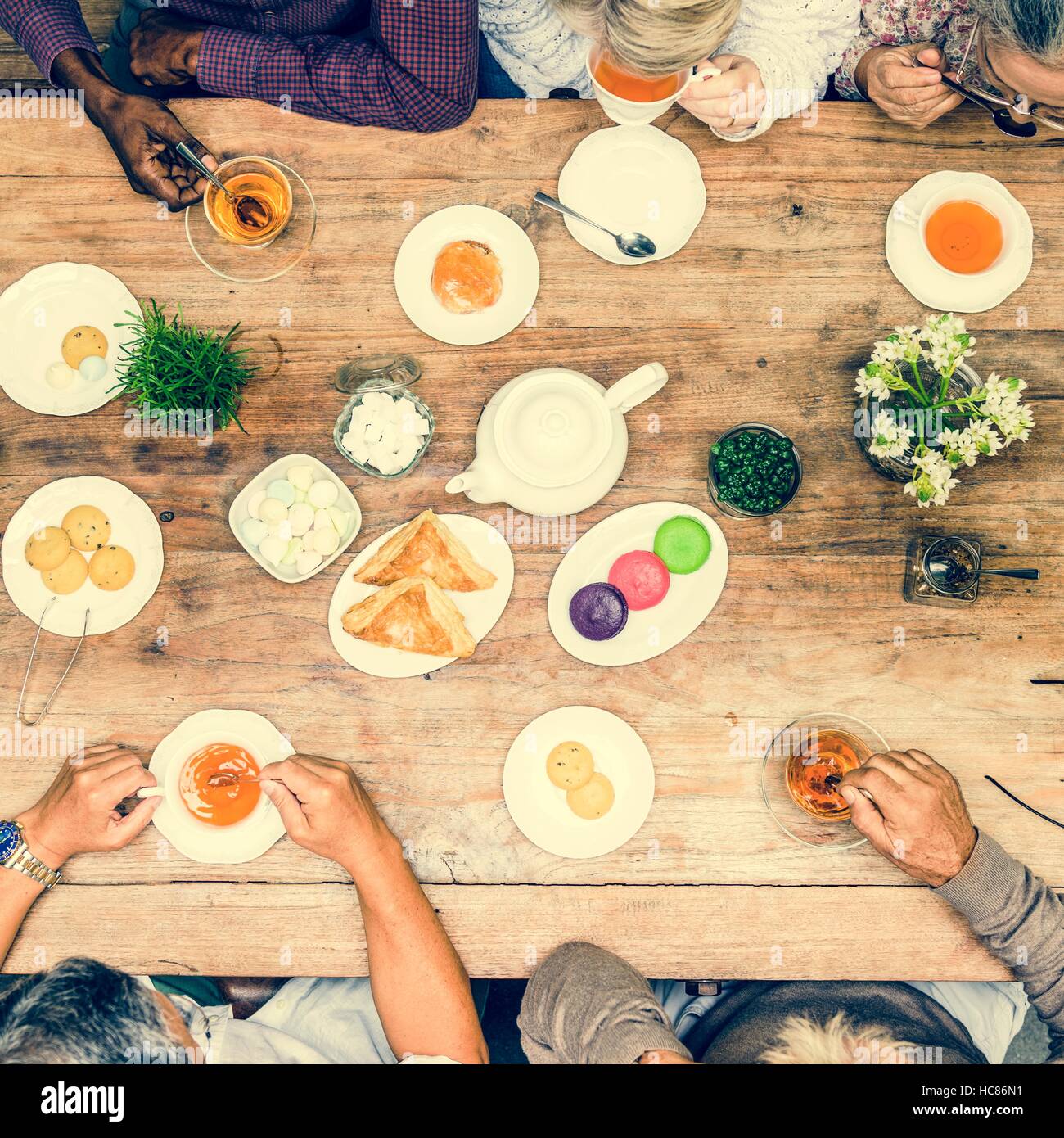 Afternoon Tea Dessert Happiness Concept Stock Photo - Alamy