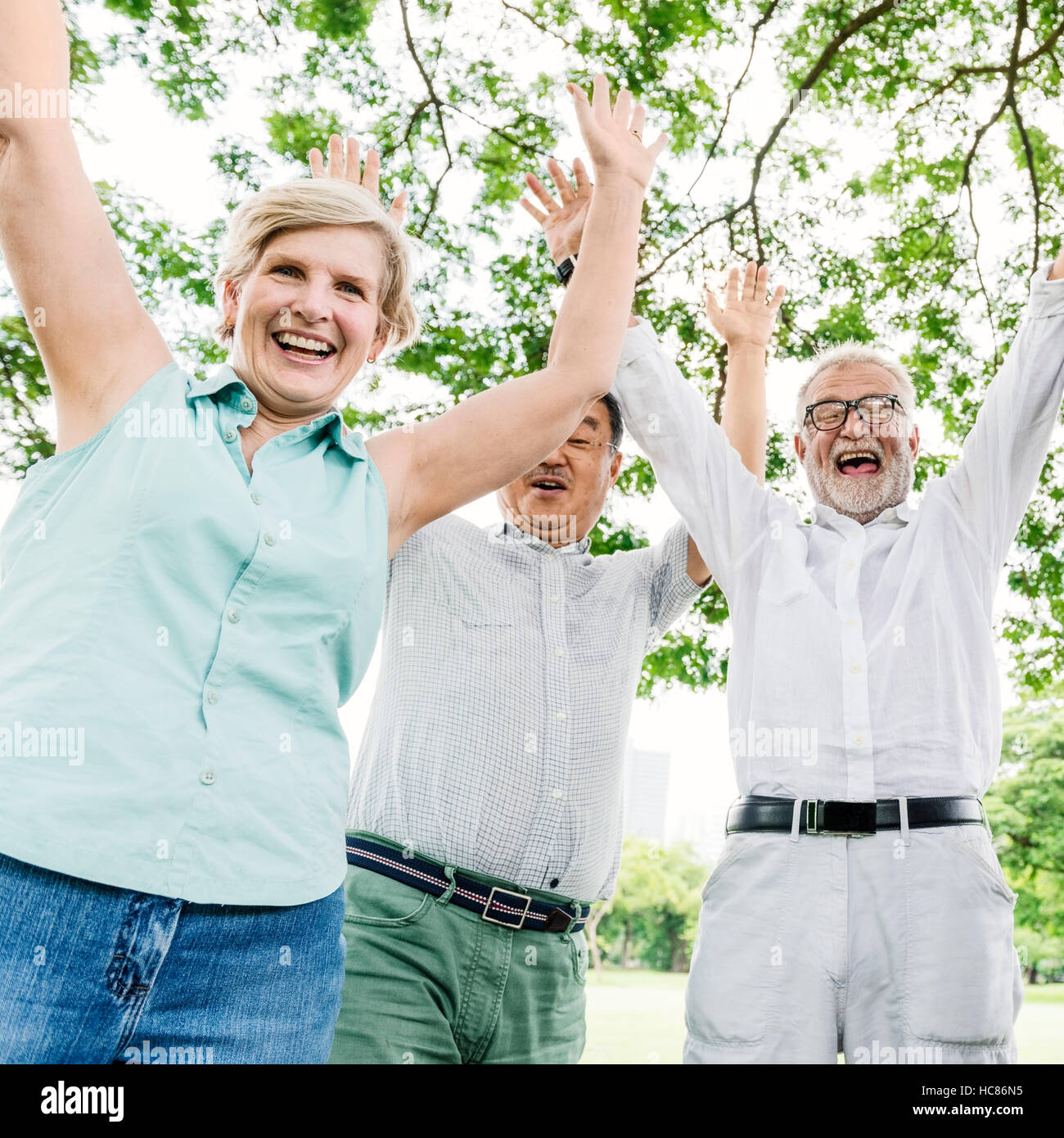Group of Senior Retirement Friends Happiness Concept Stock Photo - Alamy