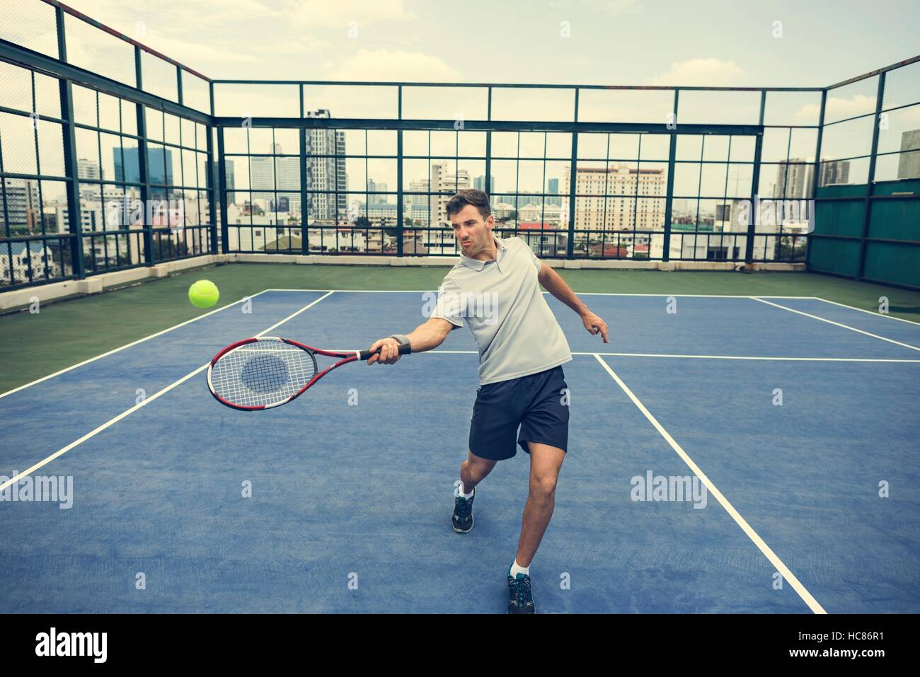 Tennis Sport Racket Racquet Athlete Match Concept Stock Photo - Alamy