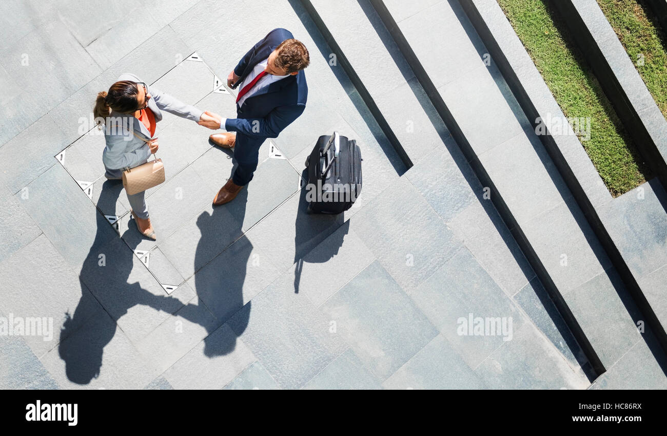 Handshake Greeting Corporate Business Travel People Concept Stock Photo ...