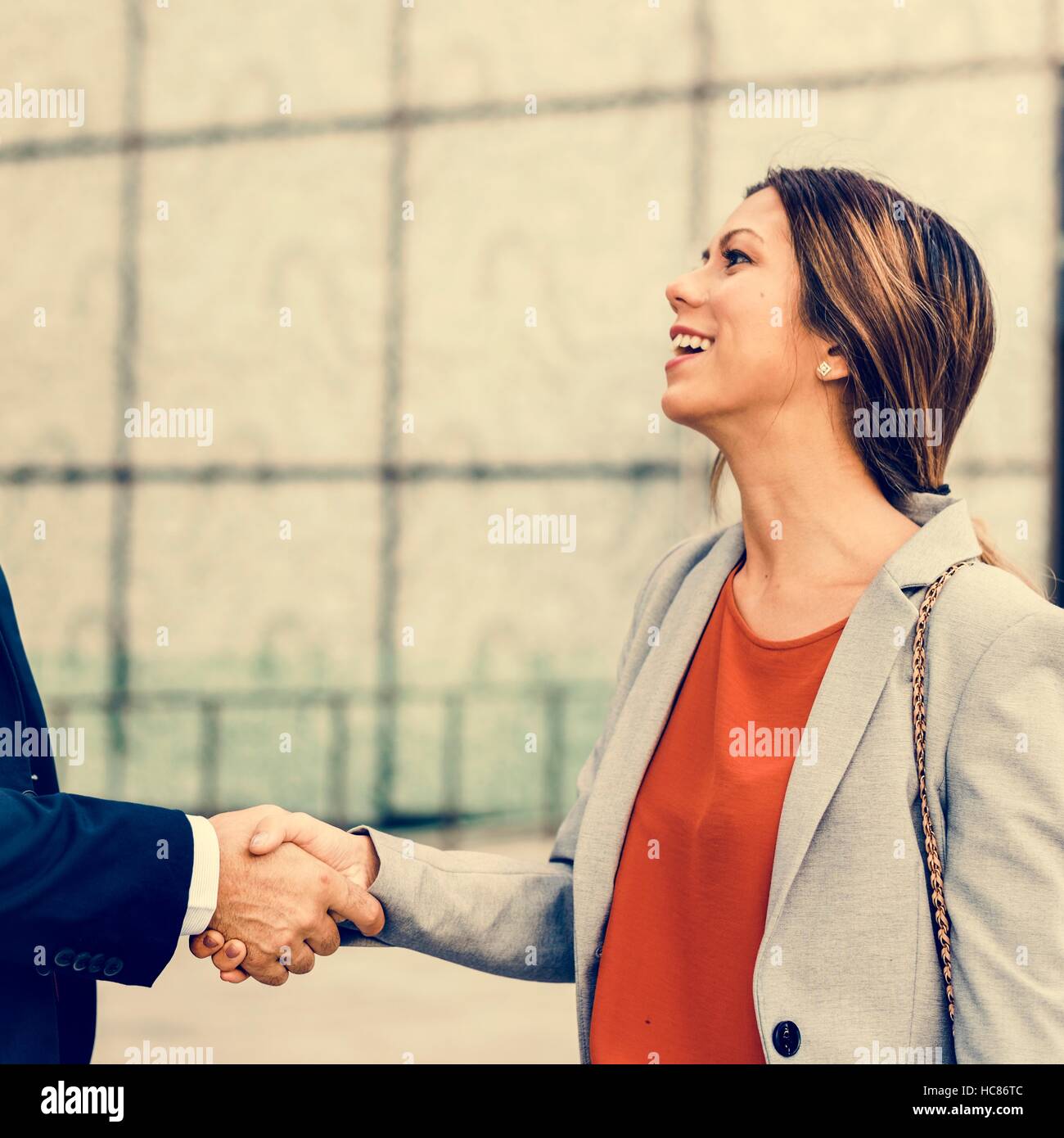 Handshake Greeting Corporate Business People Concept Stock Photo - Alamy