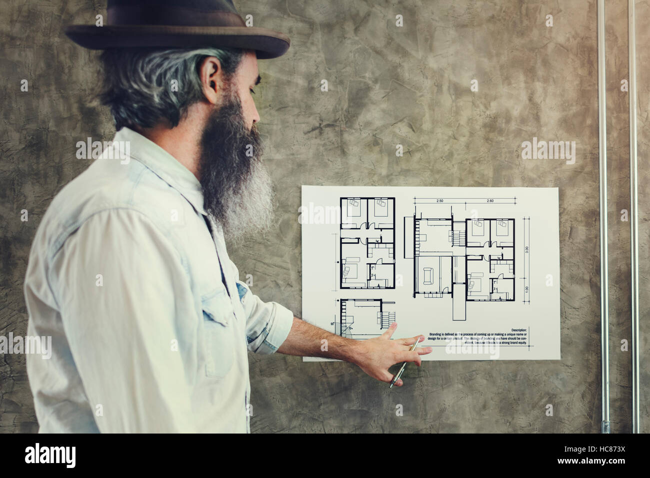 Design Studio Architect Creative Occupation Blueprint Concept Stock ...