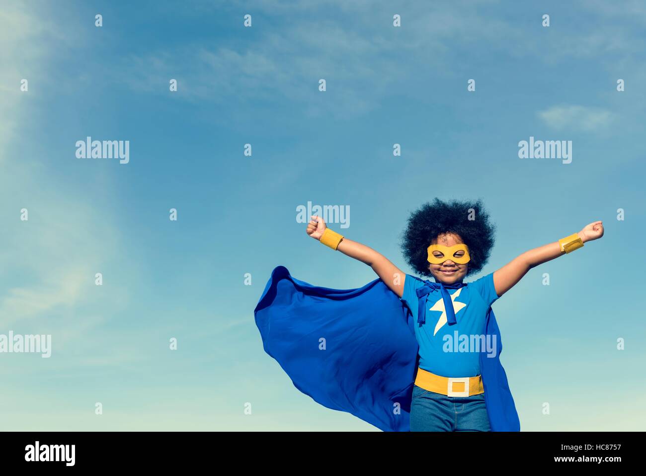 Little Boy Super Hero Concept Stock Photo - Alamy