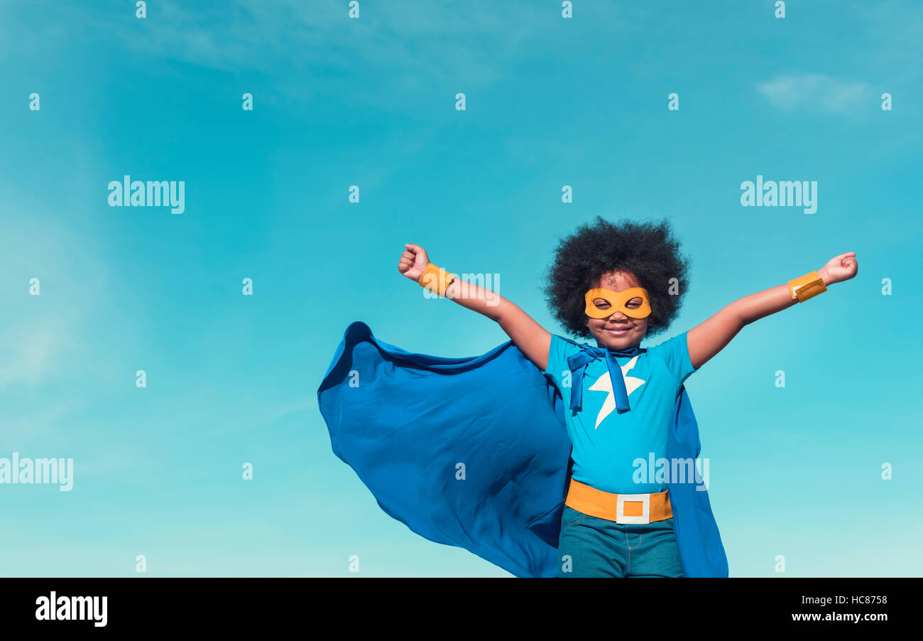 Little Boy Super Hero Concept Stock Photo - Alamy