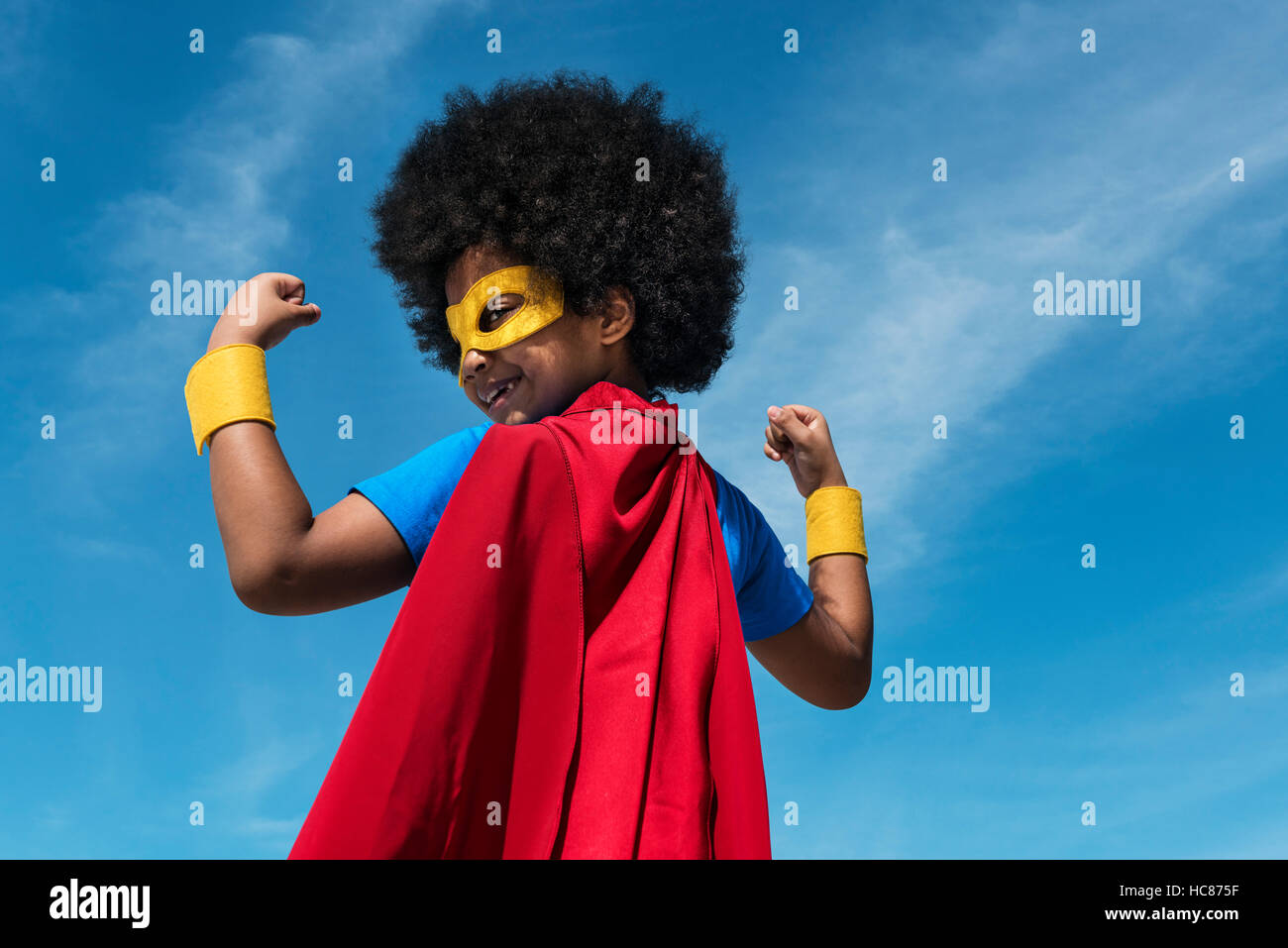 Little Boy Super Hero Concept Stock Photo - Alamy