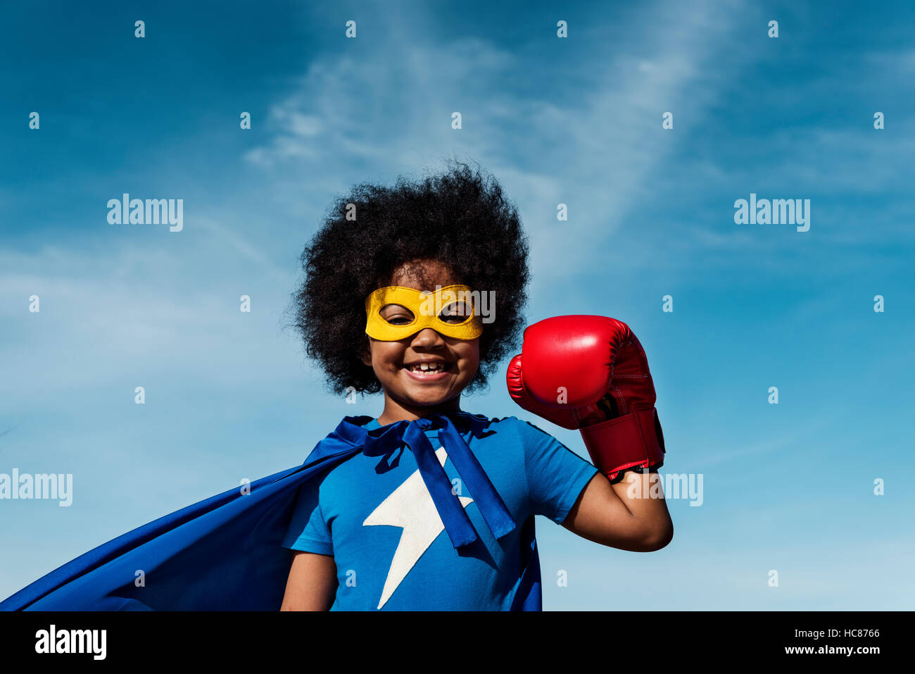 Little Boy Super Hero Concept Stock Photo - Alamy