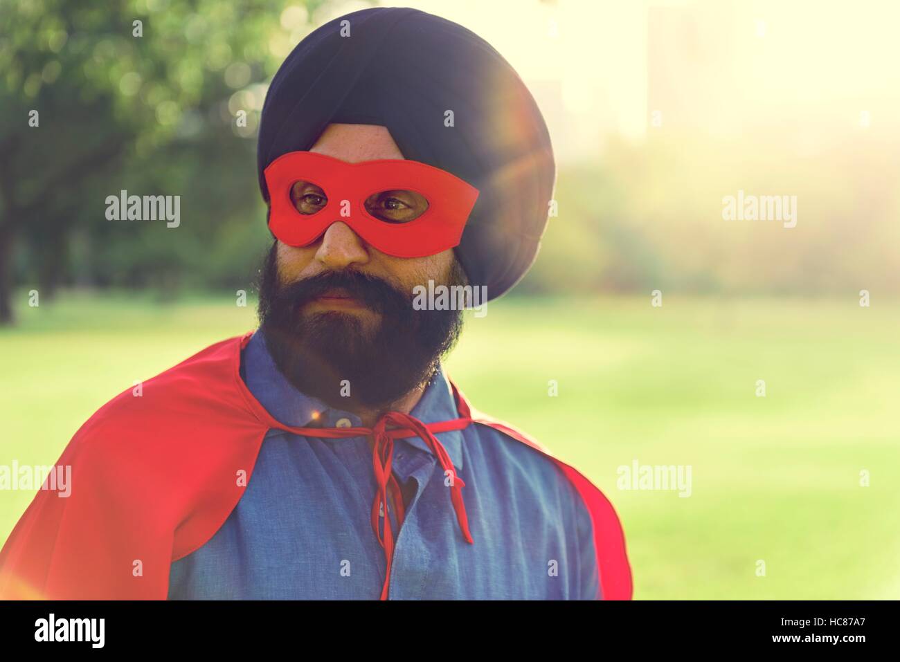 Indian man superhero power hi-res stock photography and images - Alamy