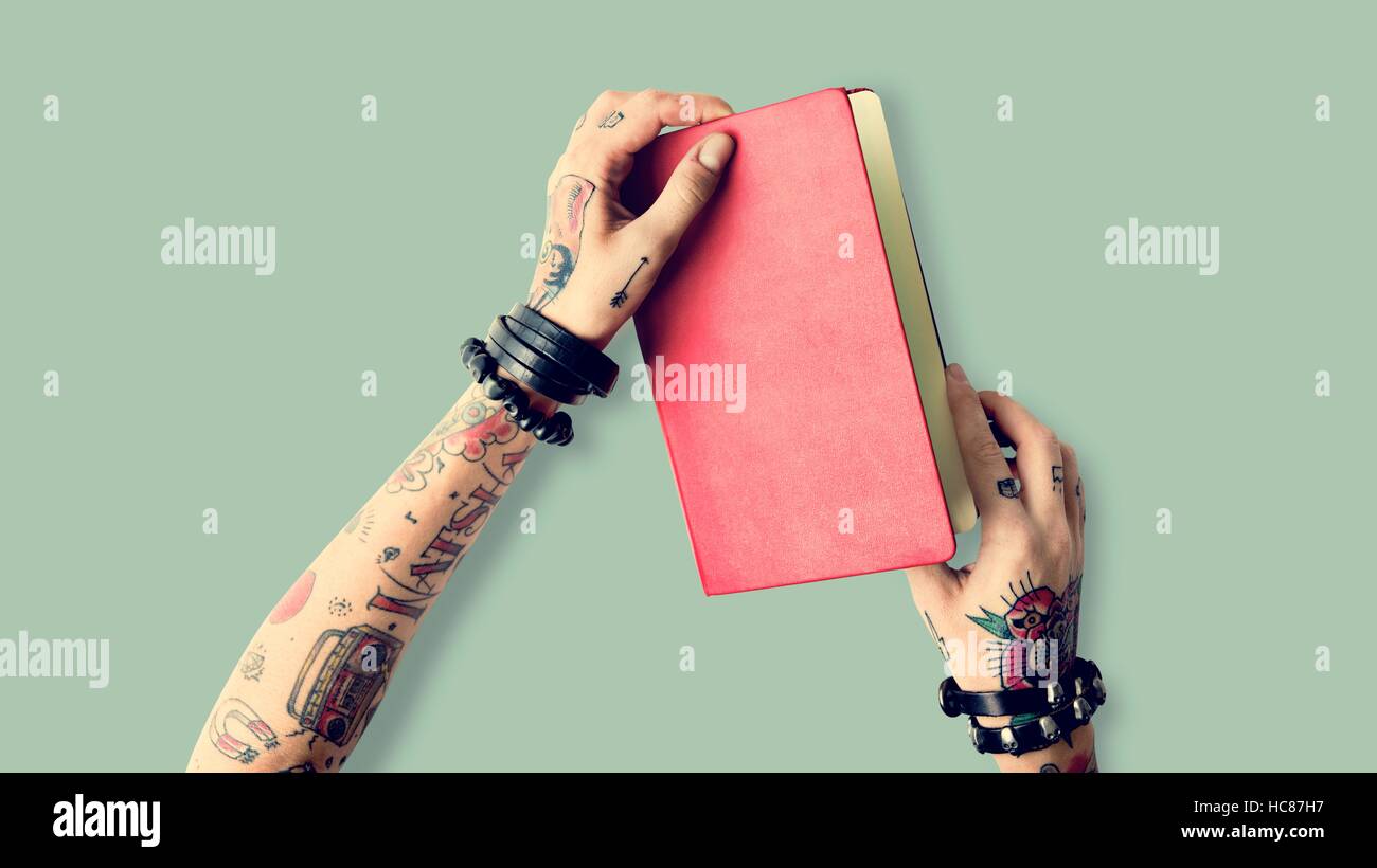 Tattoo Notebook Document Idea Write Organizer Concept Stock Photo - Alamy