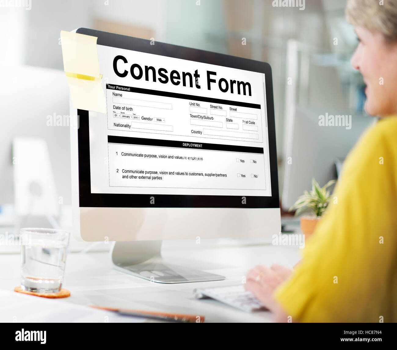 Consent Form Healthcare Medical Hospital Concept Stock Photo - Alamy
