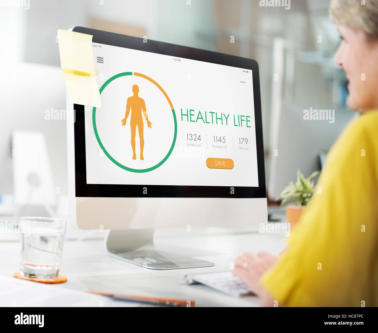 Calorie Counter Health Diet App Concept Stock Photo - Alamy
