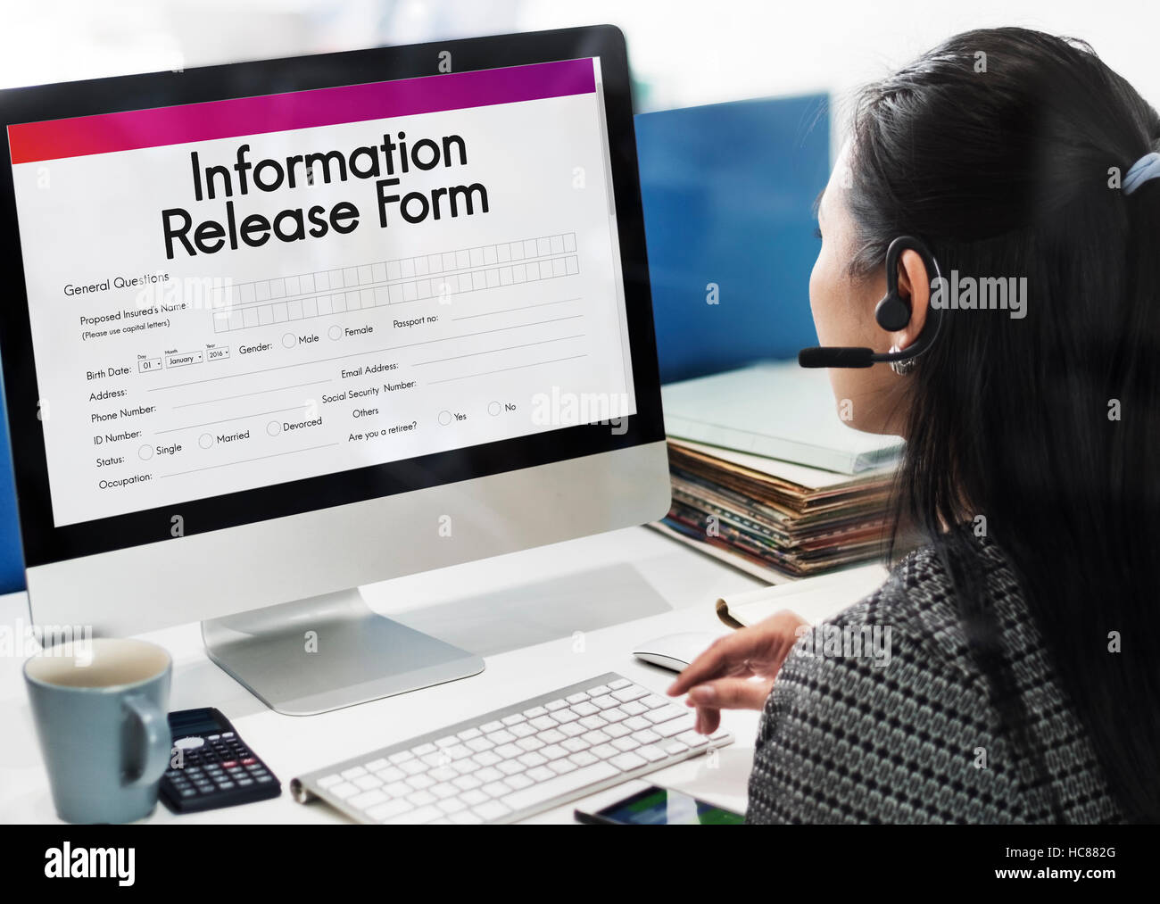 Information Release Form Document Concept Stock Photo - Alamy
